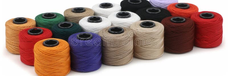 Assorted Colorful Cotton Threads on Spools for Sewing and Embroidery ...