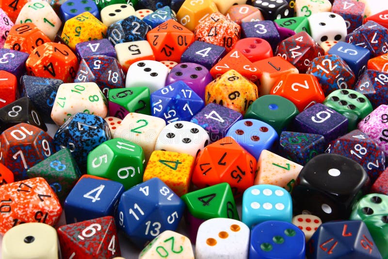 Assorted Colorful Dice Background Stock Photo - Image of green, multi ...