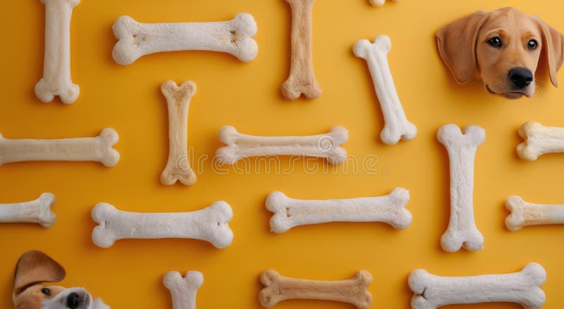 Assorted Colorful Dog Treats Shaped Like Bones on a Light Background ...