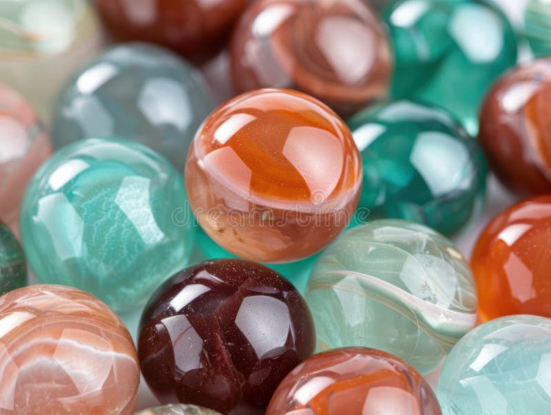 Assorted Colorful Glass Marbles Stock Illustration - Illustration of ...
