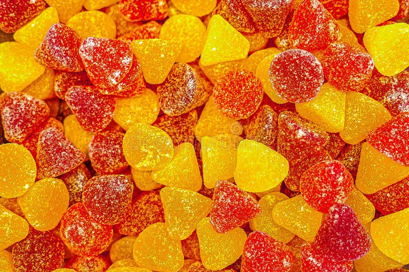 Assorted Colorful Gummy Jelly Candies. Top View. Jelly Sweets Stock ...