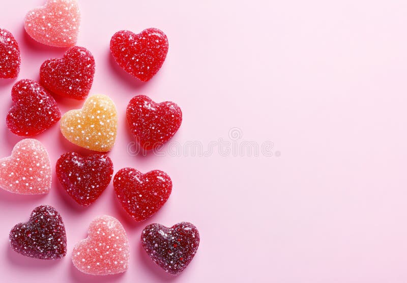 Assorted Colorful Heart Shaped Gummies Candy on High Quality Image ...