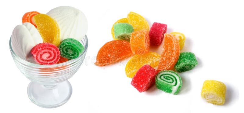 Assorted Colorful Jelly with Pastille Stock Image - Image of fluffy ...