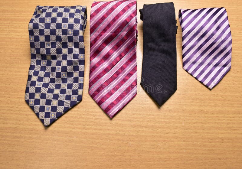 Assorted Colorful Necktie on Wood Background Stock Photo - Image of ...
