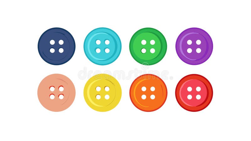 Assorted Colorful Round Buttons, UI Elements and Design Components ...