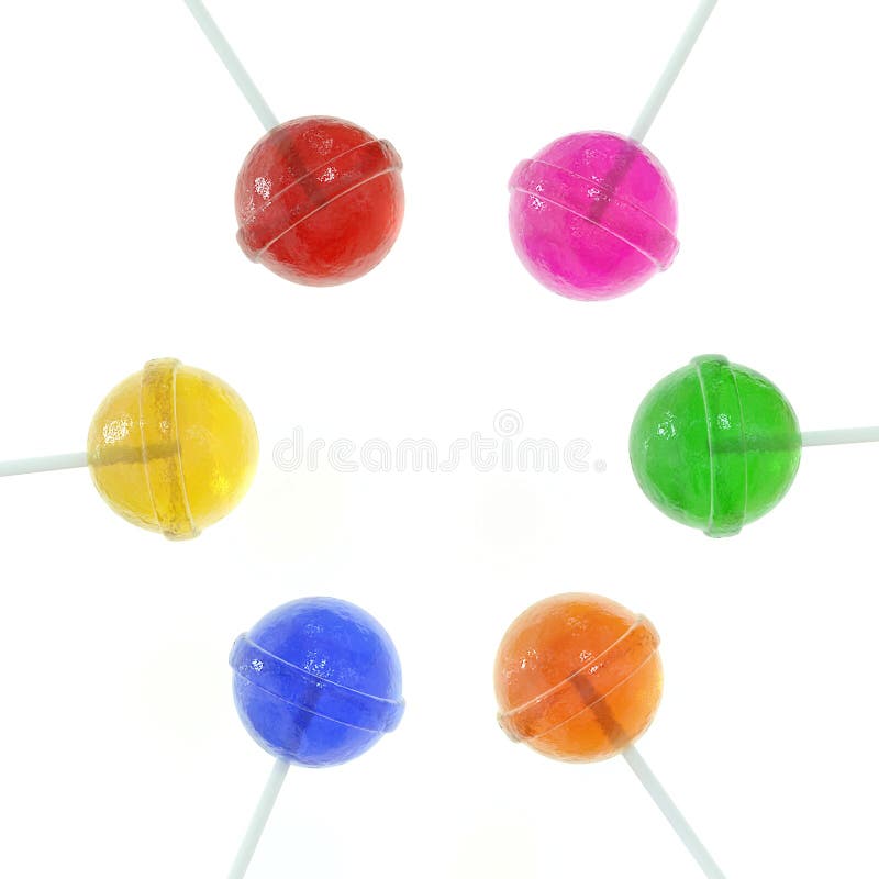 Orange lollipop stock illustration. Illustration of sugar - 93935663