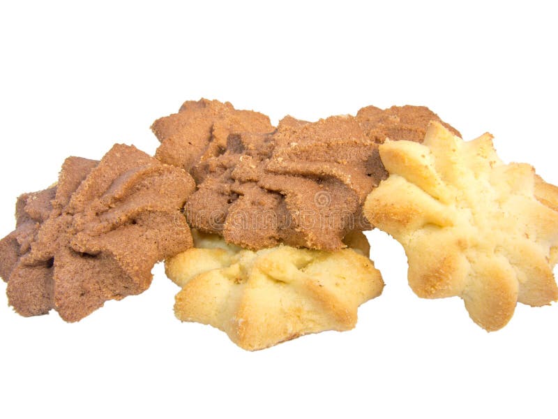 Assorted Cookies Isolated on White Background Stock Image - Image of ...