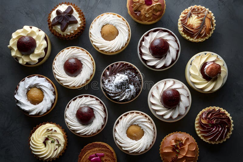 Assorted Cream Cakes, a Decadent Assortment Pleasing To the Palate ...