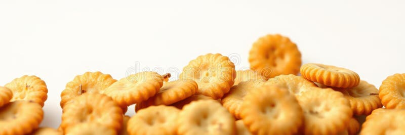 Assorted Crispy Crackers Scattered on a Plain Background Suitable for ...