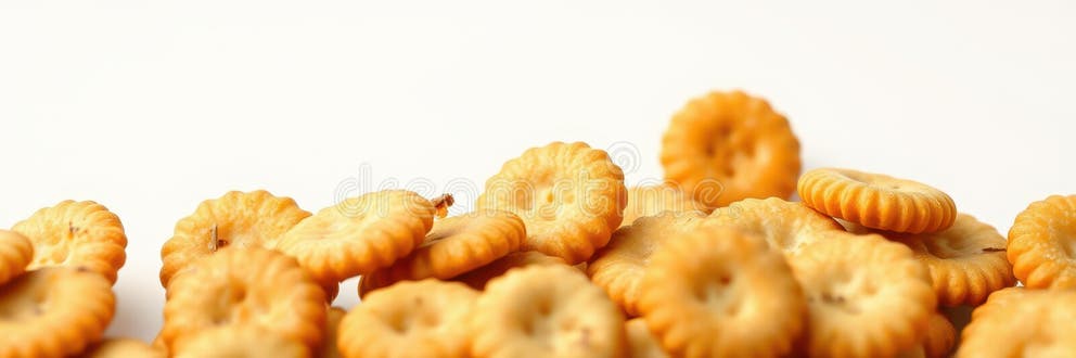 Assorted Crispy Crackers Scattered on a Plain Background Suitable for ...
