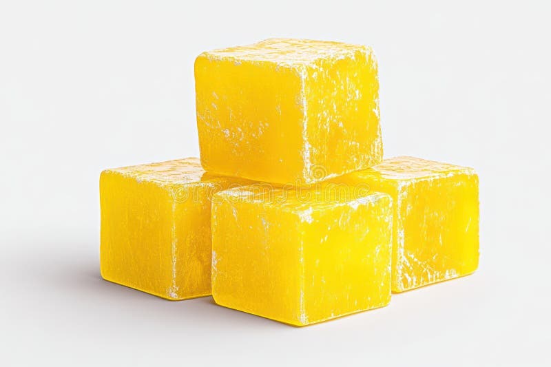 Assorted Cubical Cheese Pieces on White Background - Cheddar, Edam, and ...