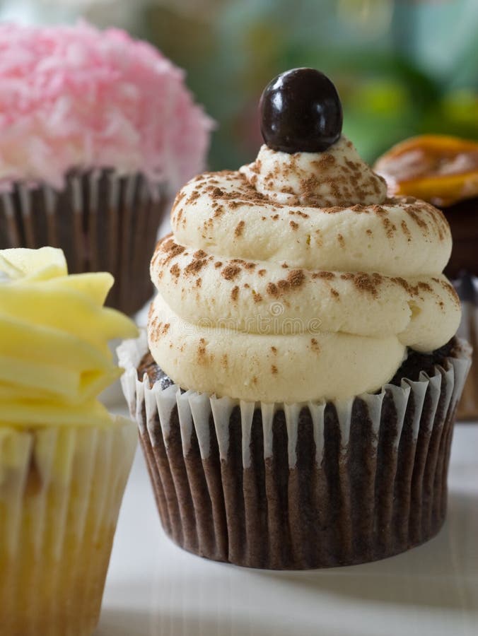 Lemon swirl cupcake stock image. Image of swirl, dessert - 10241887