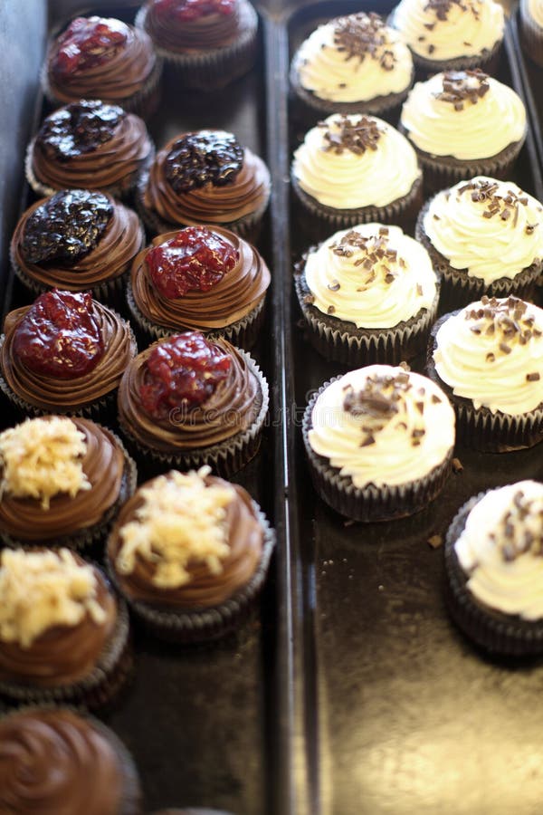 Assorted Cupcakes In The Paper Box Stock Image - Image of dessert, four ...