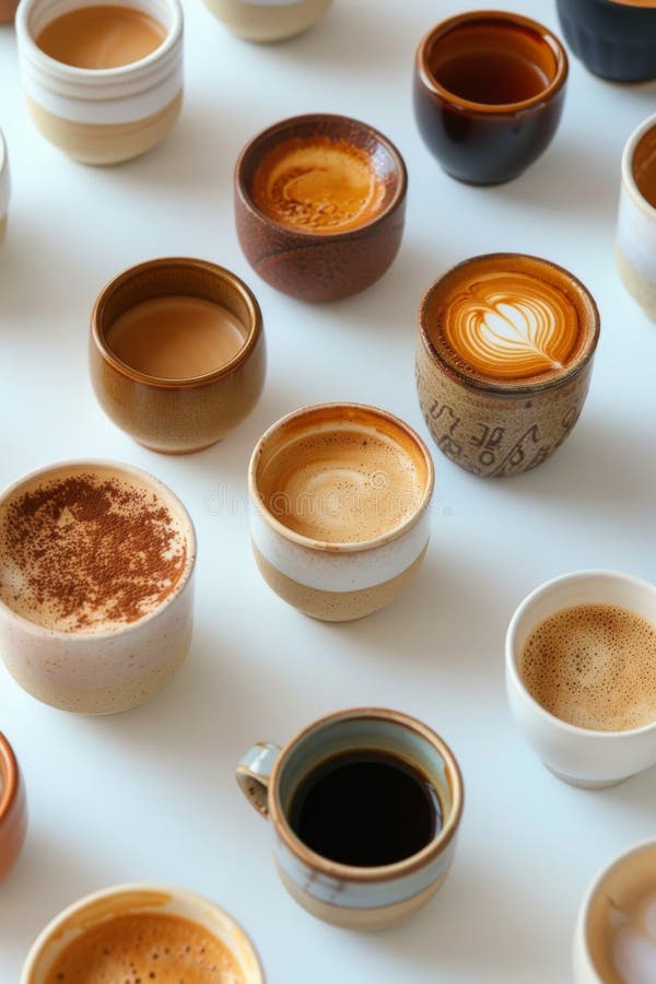 Assorted Cups on Table stock photo. Image of colors - 317710888