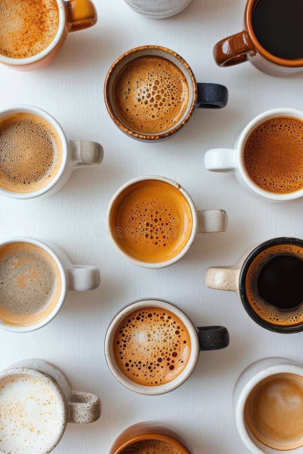Assorted Cups on Table stock photo. Image of table, dining - 317720754