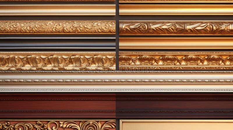 Assorted Decorative Moulding Types for Interior Design Projects. Ideal ...