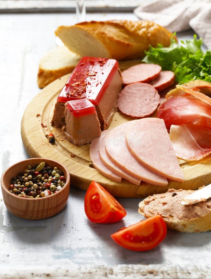 Assorted Deli Meats - Ham, Salami, Parma, Prosciutto Stock Photo ...