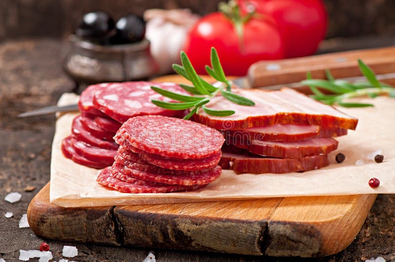 Assorted Deli Meats and Cheese Stock Photo - Image of delicious ...
