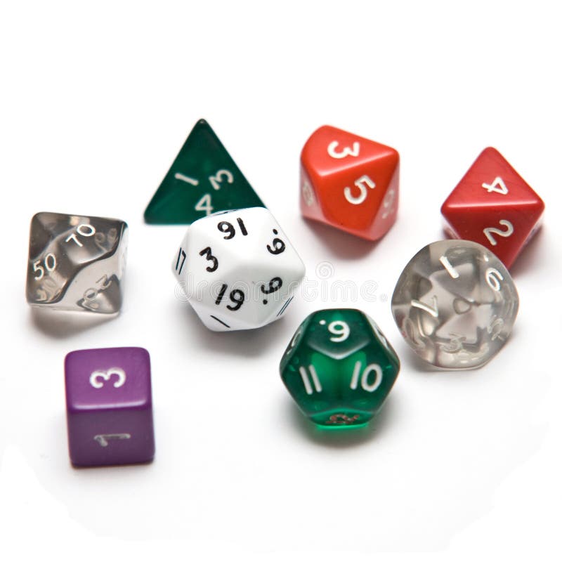Set of Role Playing Dice stock photo. Image of four, side - 19578814
