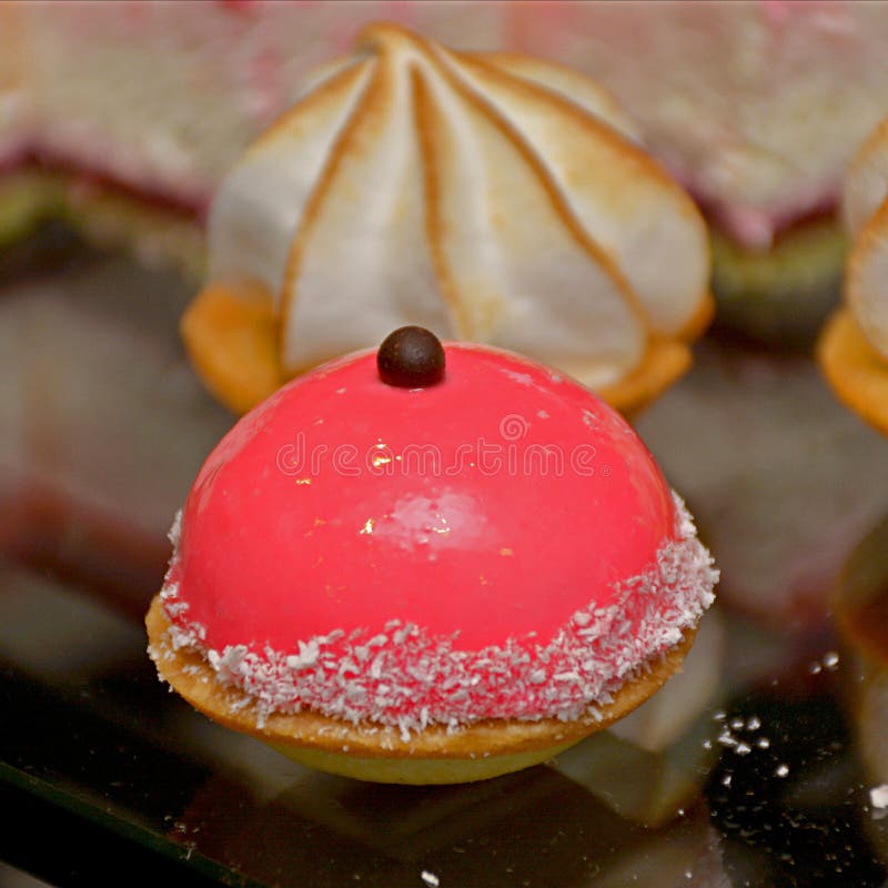 Assorted Different Mini Cakes with Cream, Chocolate and Berries-Sweets ...