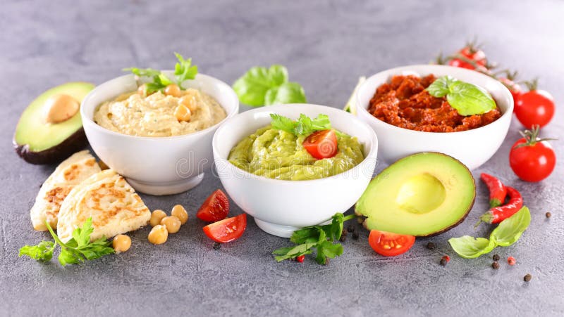 Assorted of dipping sauce stock image. Image of diet - 272921397