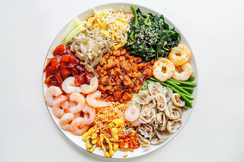 Assorted Dishes on a Clean White Plate, Ideal for Showcasing Meal ...