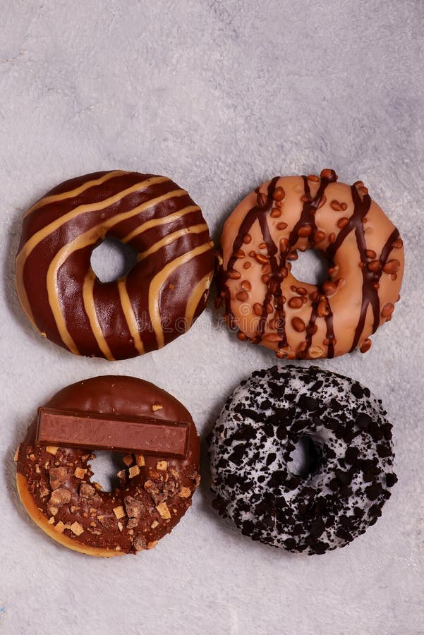 Assorted Donuts with Different Fillings..selective Focus Stock Photo ...