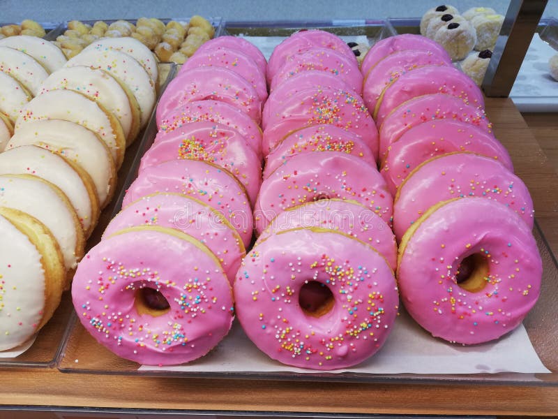 Assorted Donuts in the Market Stock Image - Image of circle, delicious ...