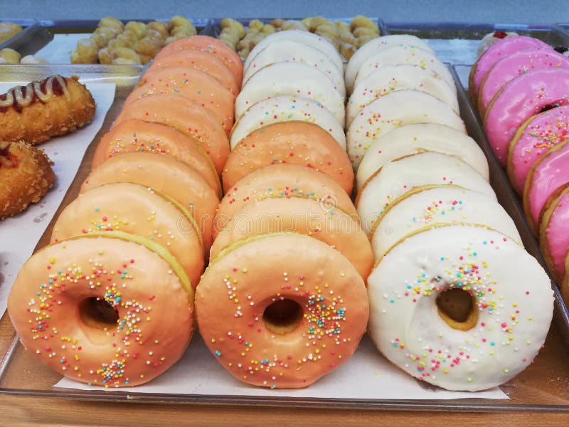 Assorted Donuts in the Market Stock Image - Image of hole, junk: 122327205