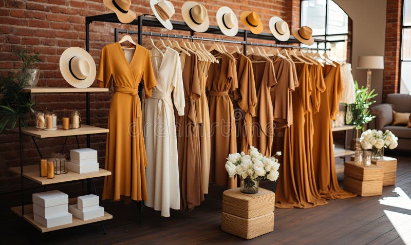 Assorted Dresses in a Room stock photo. Image of collection - 321057472