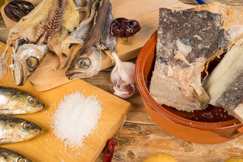 Assorted dried fish stock image. Image of cuisine, horizontal - 51860375