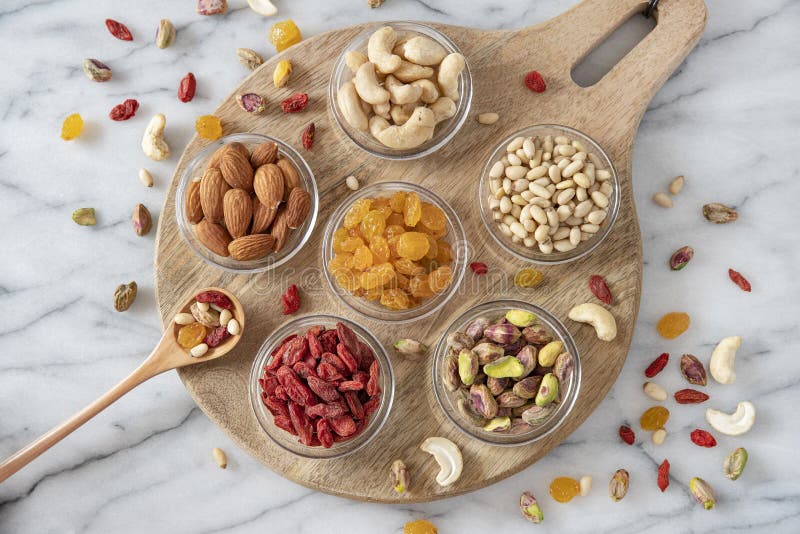 Dried fruits and seeds stock image. Image of ingredient - 213481033