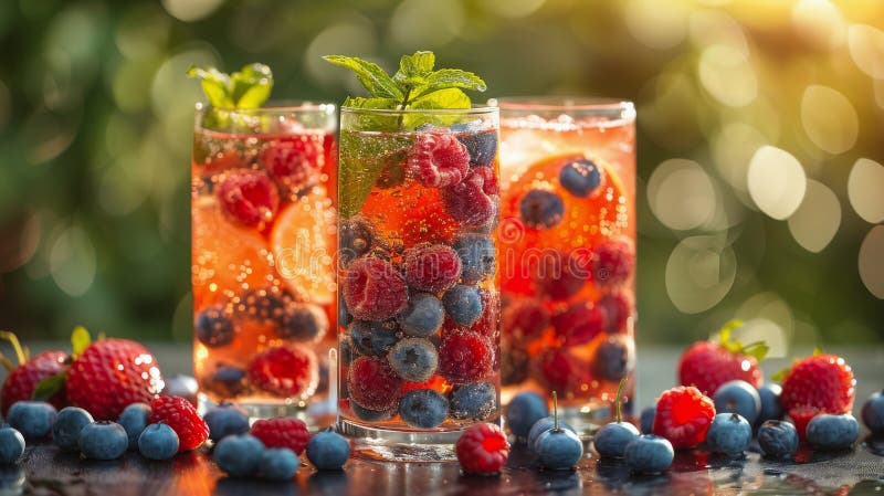 Assorted Drinks in Row of Glasses Stock Image - Image of options ...