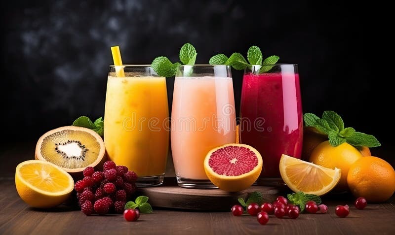 Assorted Drinks on a Table stock illustration. Illustration of ...