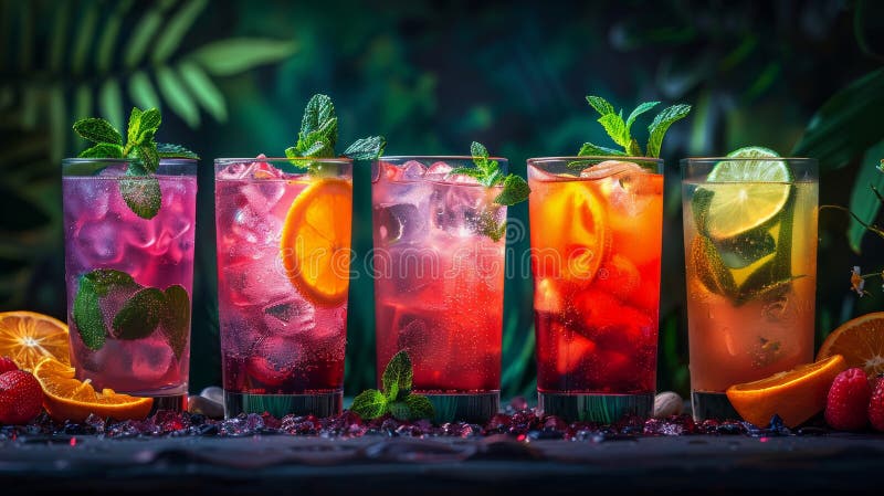 Assorted Drinks on Table stock photo. Image of assorted - 316522482