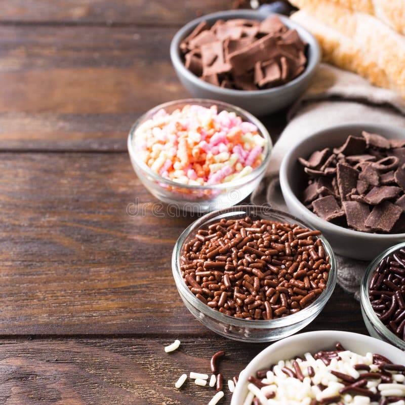 Assorted Dutch Hagelslag, Sprinkles. Stock Image - Image of lunch ...