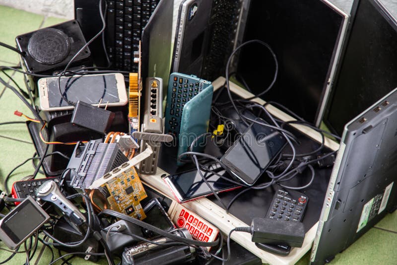 Assorted Electronic Products E-waste Stock Image - Image of pollution ...