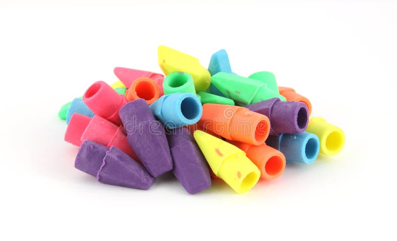 Assorted erasers stock photo. Image of pink, yellow, green - 9226904