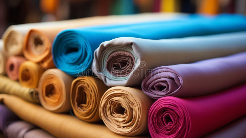 Assorted Fabric Swatches on Table Stock Photo - Image of patterns ...