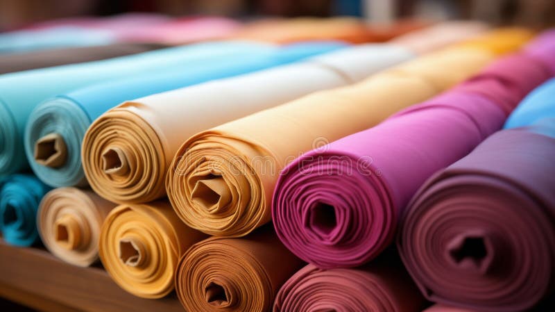 Assorted Fabric Swatches on Table Stock Photo - Image of fashion ...