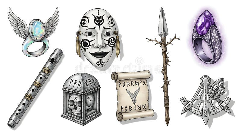 Assorted Fantastical Objects Stock Illustrations – 2 Assorted ...