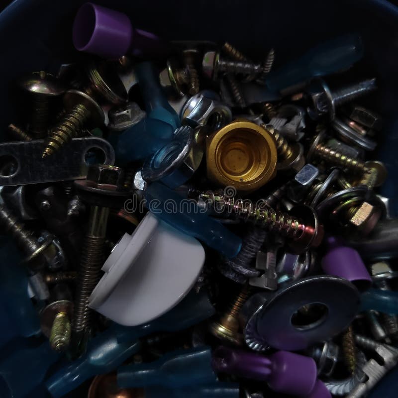 Assorted fasteners stock image. Image of vehicle, fasteners - 212164629