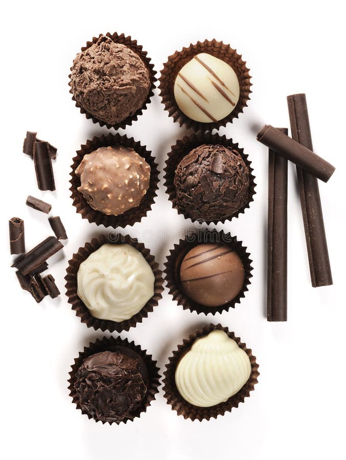 Assorted of Fine Chocolates Stock Photo - Image of round, delicious ...