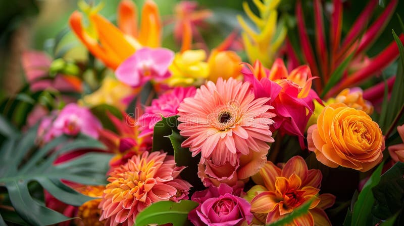 Assorted Flowers in a Bouquet. Stock Photo - Image of blossom, lilies ...