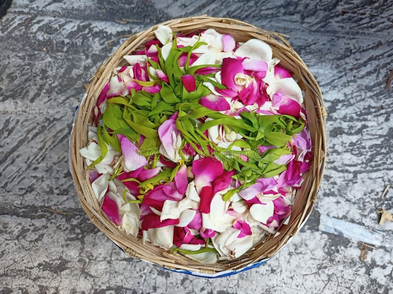 Assorted Flowers in a Wicker Basket Stock Photo - Image of breakfast ...