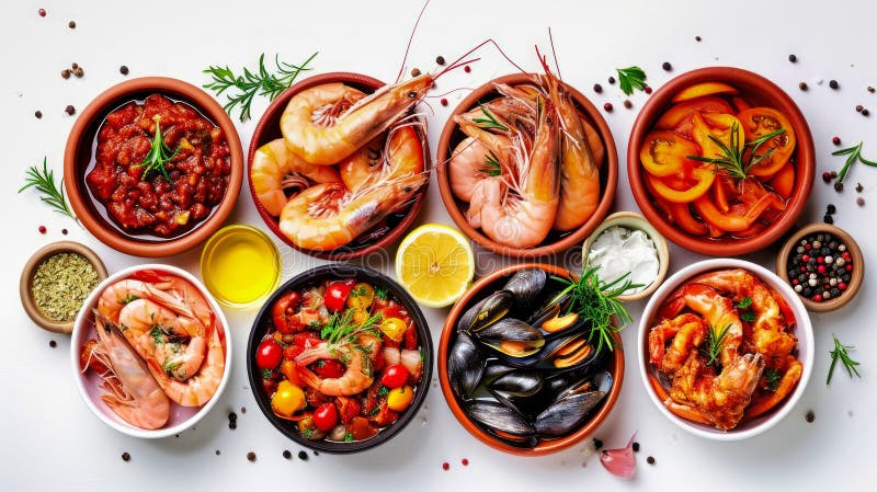 Assorted Food Bowls on Table, a Delectable Array of Different Types of ...