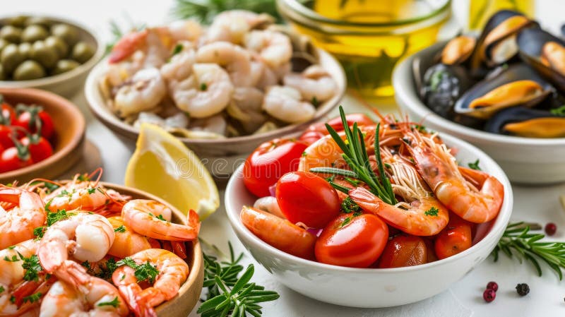Assorted Food Bowls on Table, a Delectable Array of Different Types of ...