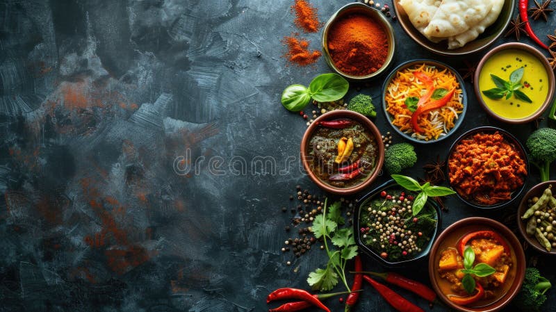 Assorted Food Bowls on a Table, Perfect for Food Blogs or Restaurant ...