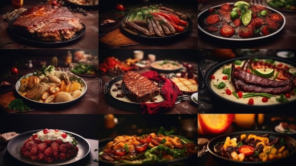 Assorted Food Items Displayed on a Table, Suitable for Food Blogs or ...