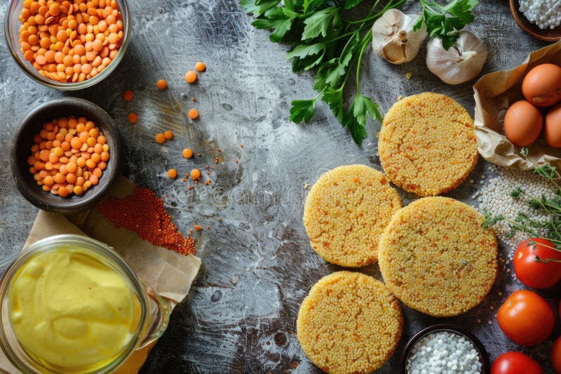 Assorted Food Items Displayed on a Table, Suitable for Various Culinary ...